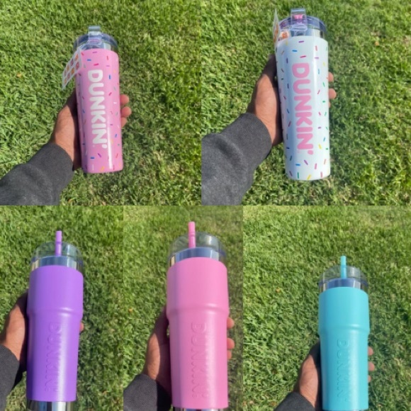 Kitchen | Lot Of 5 Dunkin Spring Collection Tumblers Complete Set ...